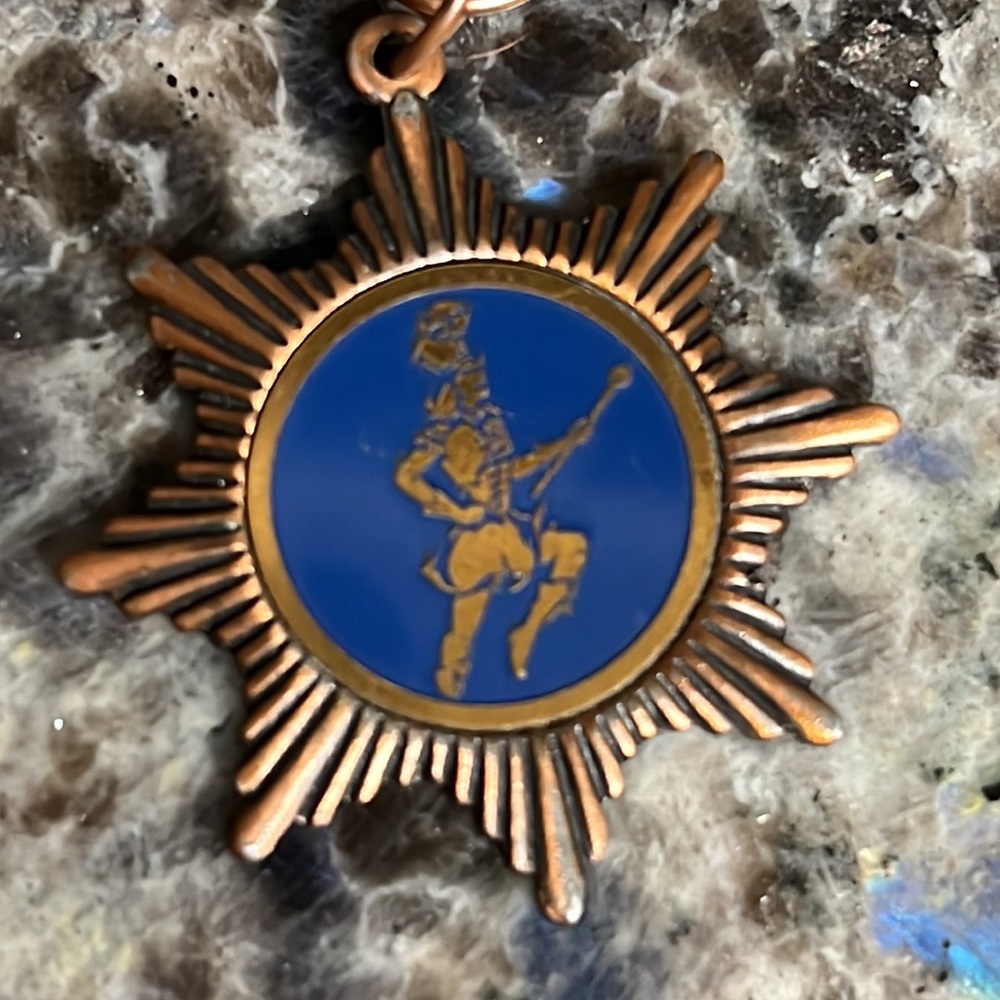 Vintage Majorette Baton Marching Band Medal Award Wit… - Gem